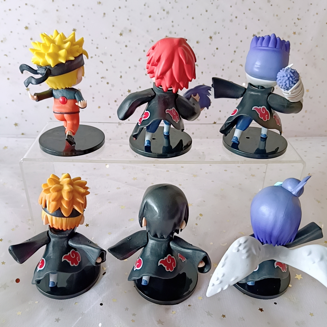 6Pcs/Set 9cm Anime Naruto Uchiha Sasuke Sasori Deidara Uchiha Itachi ...