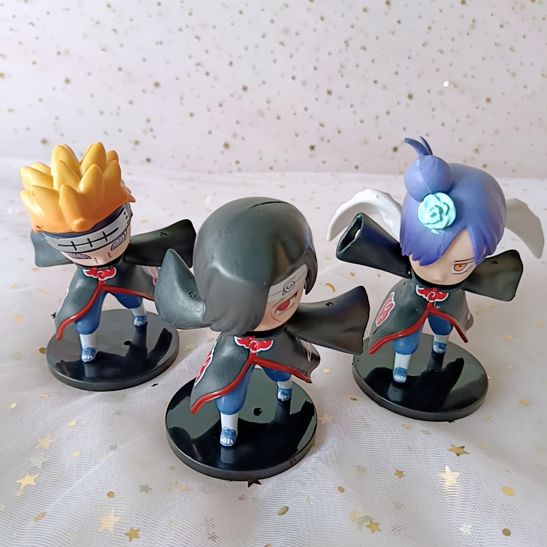 6Pcs/Set 9cm Anime Naruto Uchiha Sasuke Sasori Deidara Uchiha Itachi ...