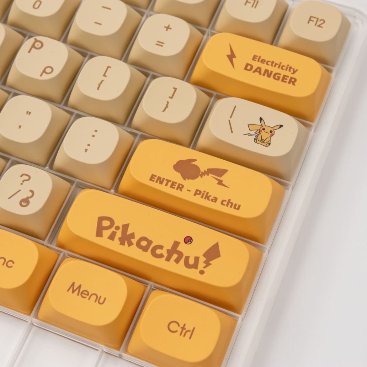 Pikachu Keycaps PBT Dye-sub MA Profile Keycap Custom Keycaps | Shopee ...