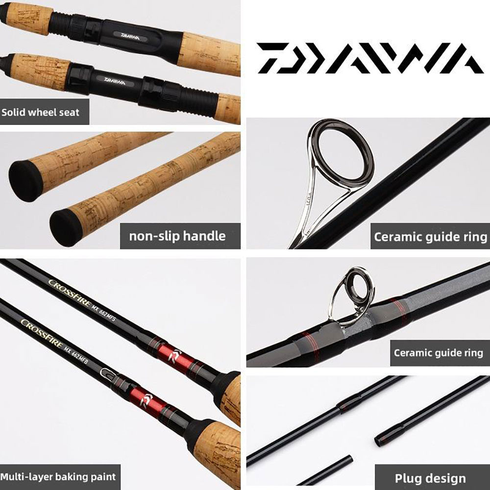 DAIWA CROSSFIRE MX Original FUJI Fishing Rod Long Thow Full Carbon Spinning Rod X-CROSS 45 ...