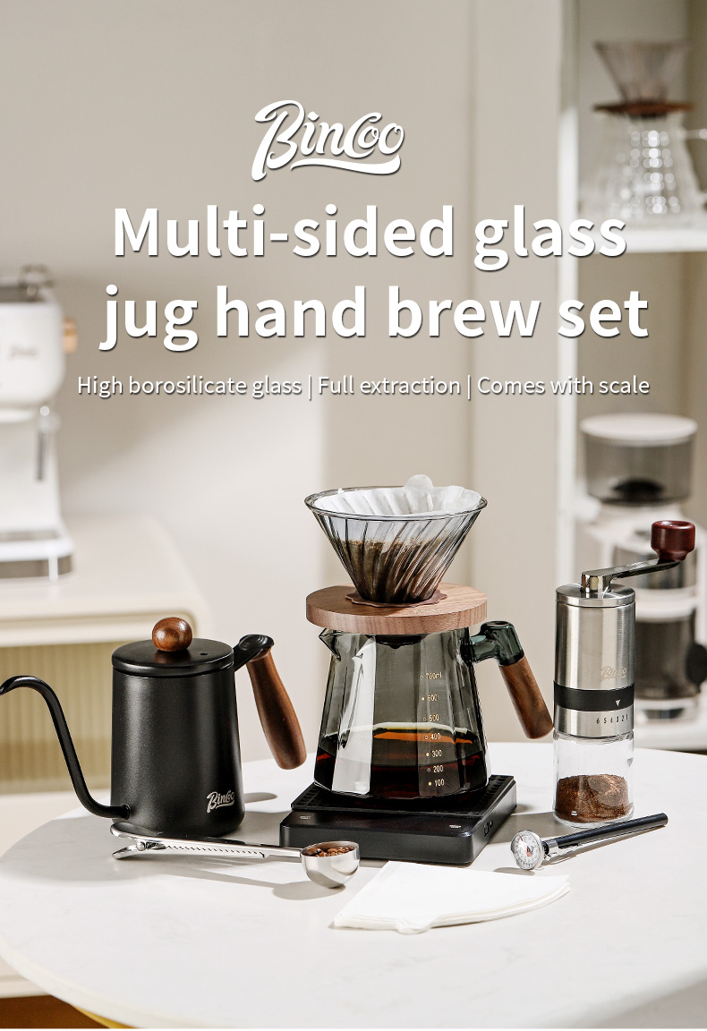 BINCOO Hand Brew Coffee Pot Set Professional Coffee Utensils Set For ...