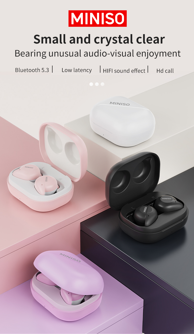 MINISO X51 TWS Wireless Bluetooth 5.4 Earbuds With Microphone Mini ...
