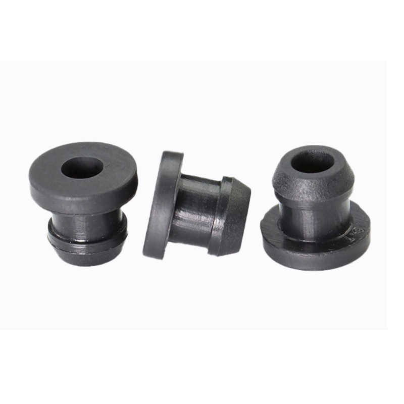 Black Hollow Snap-on Hole Plugs Silicone Rubber Snap-on Grommet Plug ...