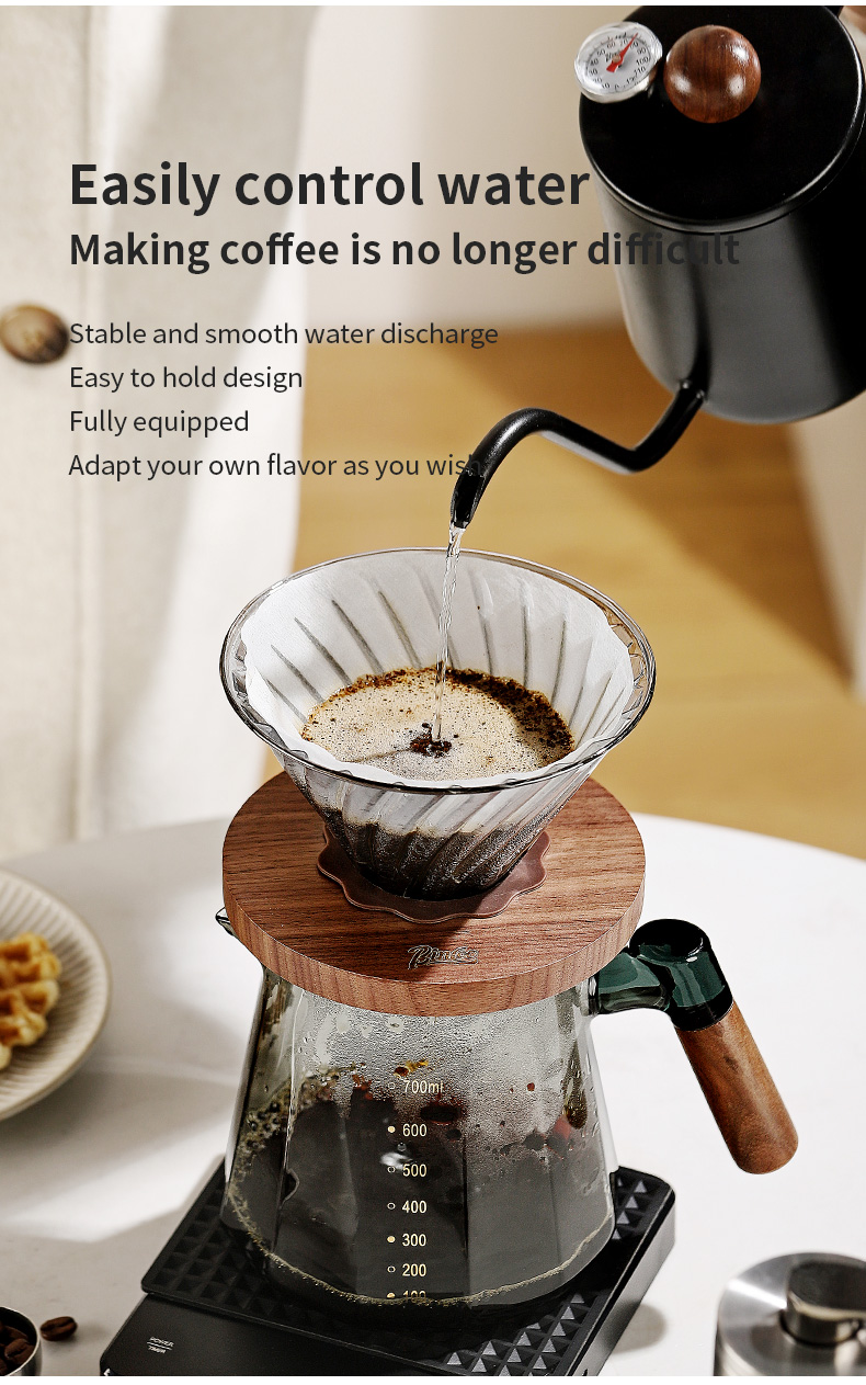 BINCOO Hand Brew Coffee Pot Set Professional Coffee Utensils Set For ...