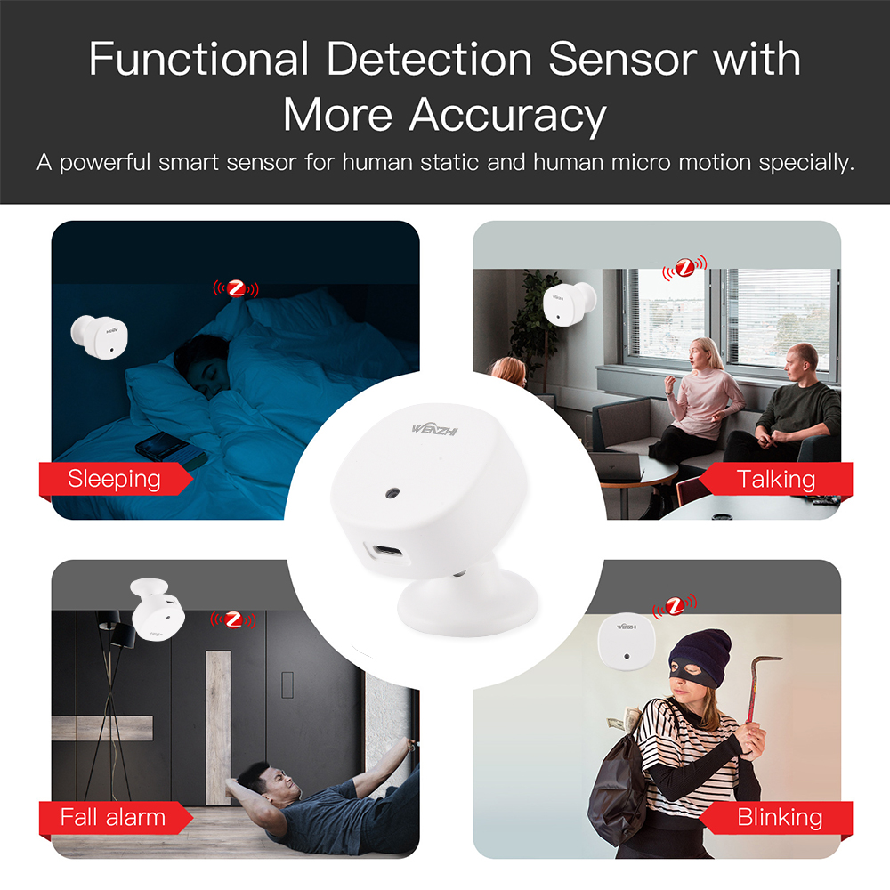 ZigBee/WiFi MmWave Human Presence Sensor Radar Movement Body Motion ...
