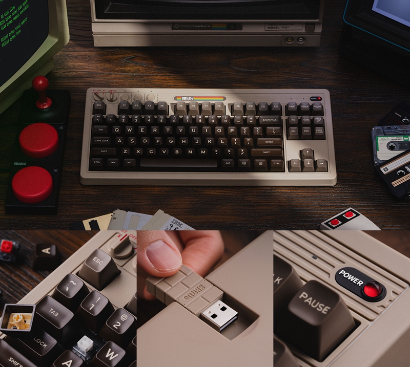 8BitDo Retro Mechanical Keyboard C64 Edition/M Edition/N Edition/Fami ...