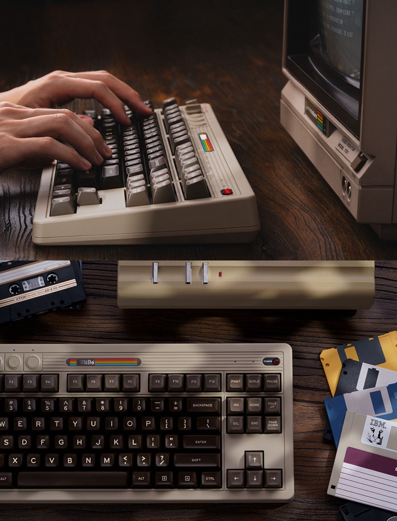 8BitDo Retro Mechanical Keyboard C64 Edition/M Edition/N Edition/Fami Edition Compatible with ...