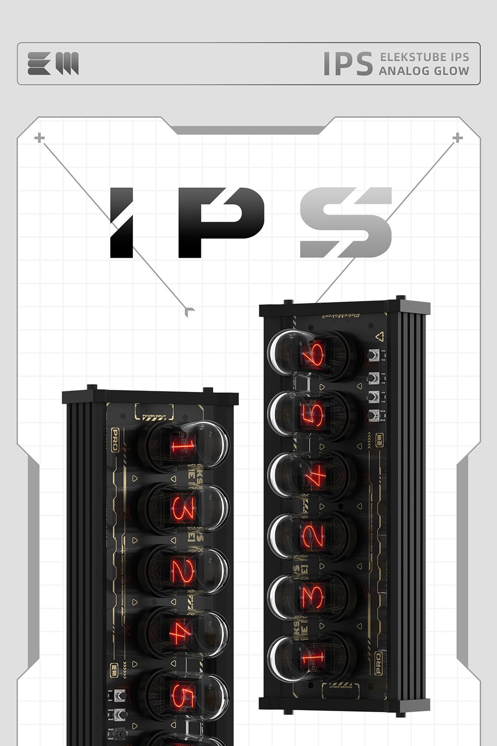 -LW- EM EleksMaker IPS Desktop Collocation Clock Creative Decoration ...