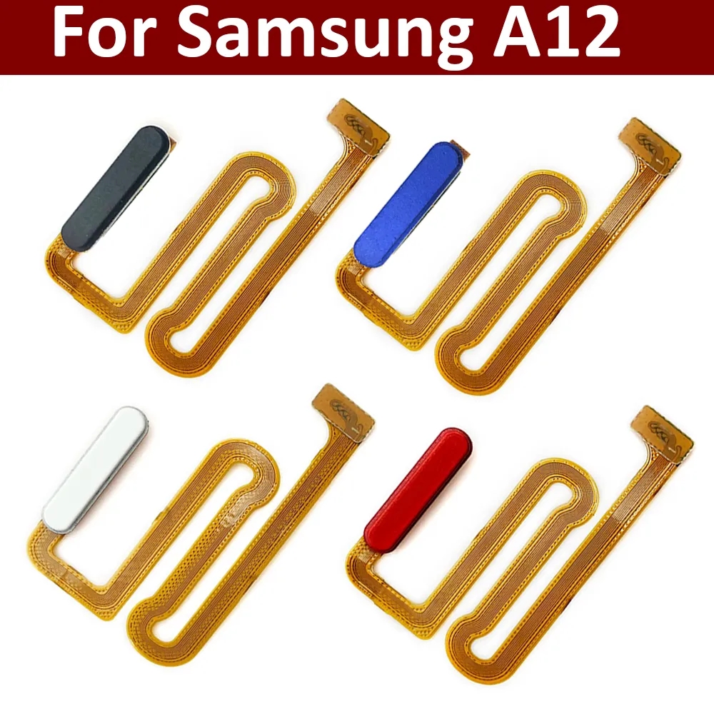 For Samsung Galaxy A12 Finger Print Power Button flex Fingerprint Touch ...