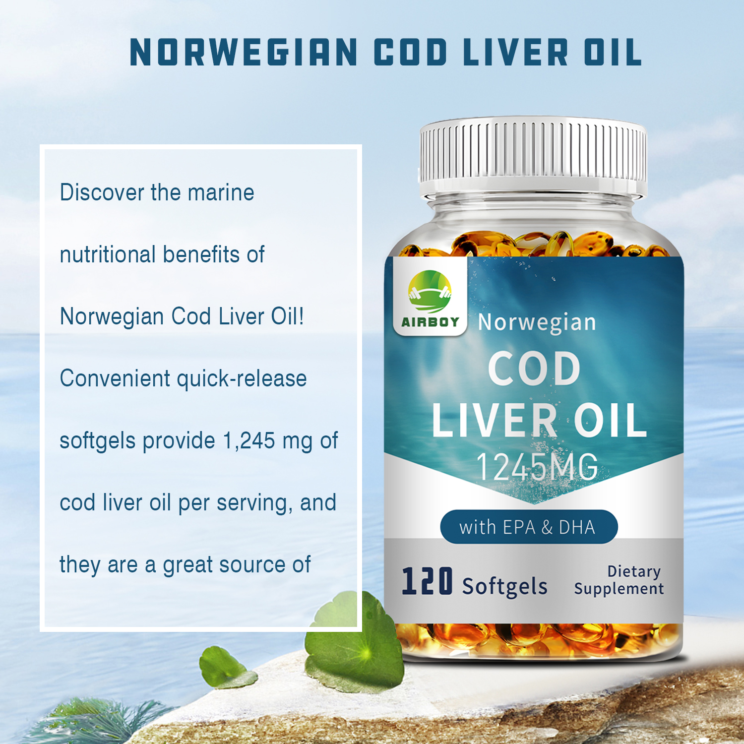 COD LIVER OIL - 1245mg per serving - Highly absorbable - Cognitive ...