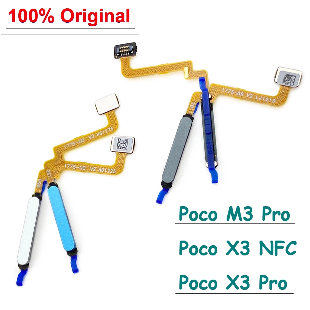 Fingerprint Sensor Power Button Flex Finger Print For Poco X3 NFC Pro ...