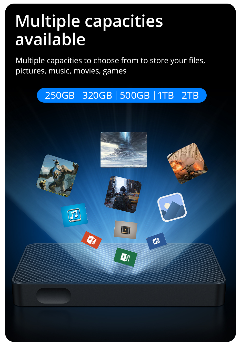 Original Extended Hard Drive Drive 160GB 250GB 320GB USB3.0 External ...
