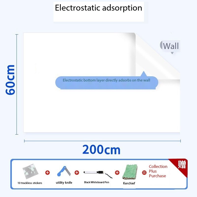 Whiteboard Stickers Self Adhesive DIY Waterproof White/Black Board ...