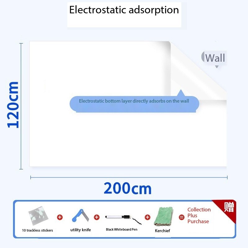 Whiteboard Stickers Self Adhesive DIY Waterproof White/Black Board ...