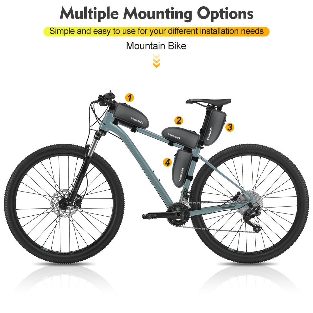 Newboler 2L Bike Bag TPU Waterproof Bike Cycling Top Tube Front Frame ...