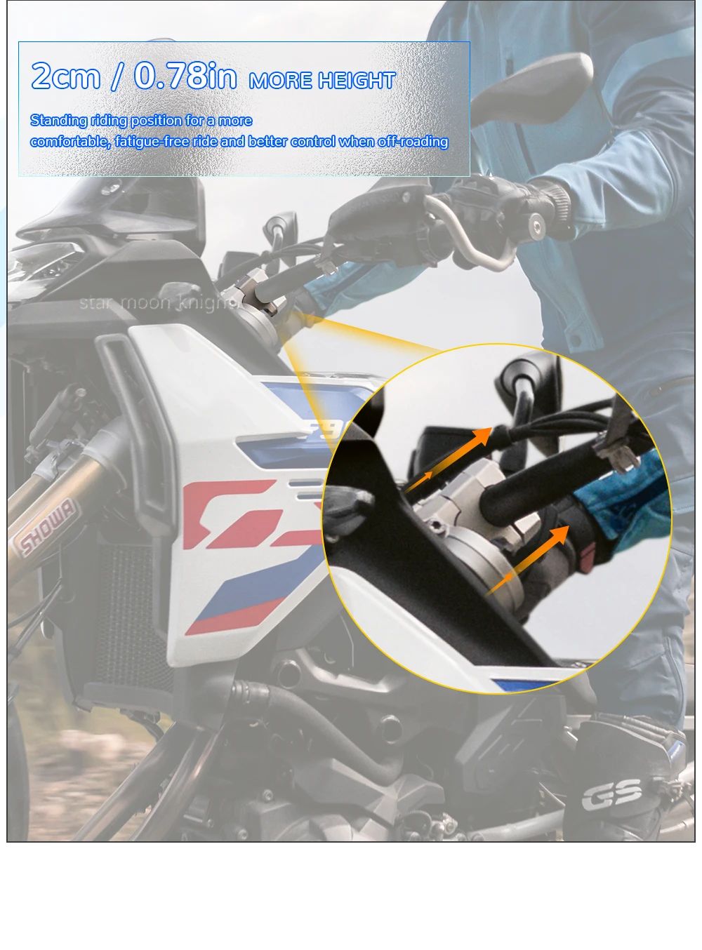 For BMW F900GS F 900 GSA F900 GS Adventure 2023- Handlebar-Risers Clamp ...