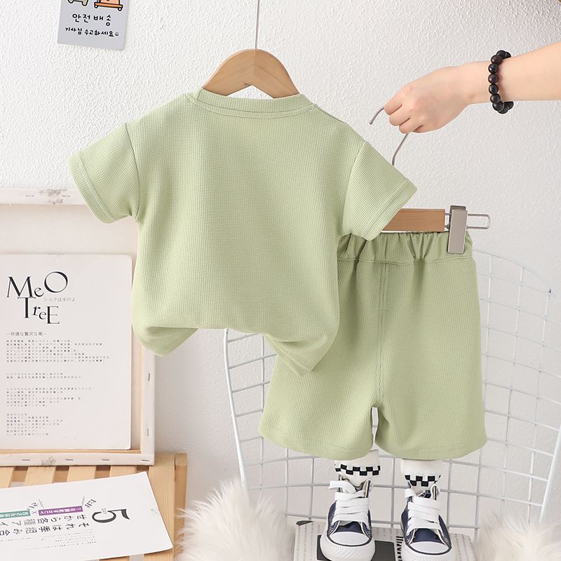 【Beryl kids】boy clothing suit short pant+short sleeve crew neck summer ...