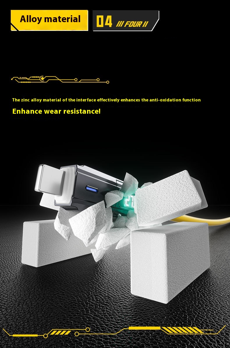 4 In 1 Intelligent LED Digital Display Cable 66W Fast Charging Cable 2 ...