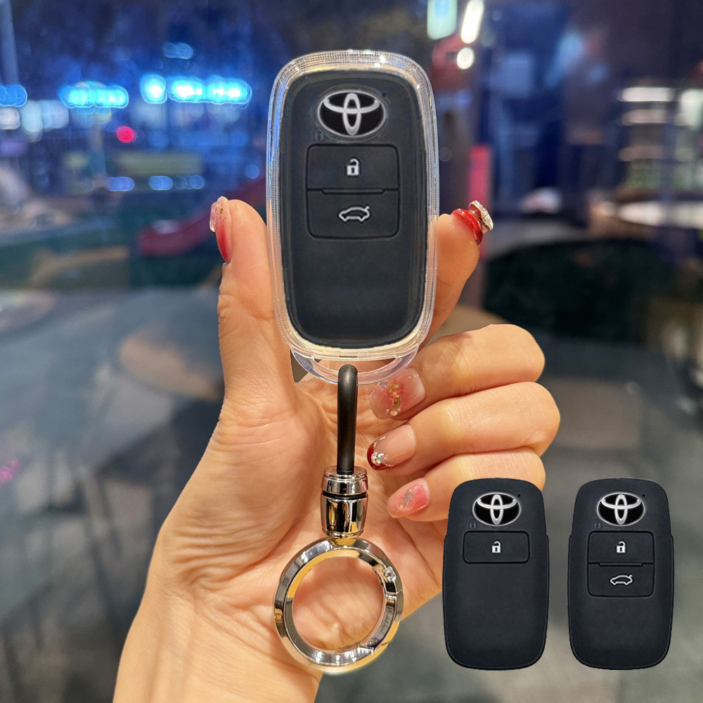 Toyota car key cover 2024 Transparent style for Toyota cross/ativ/yaris ...
