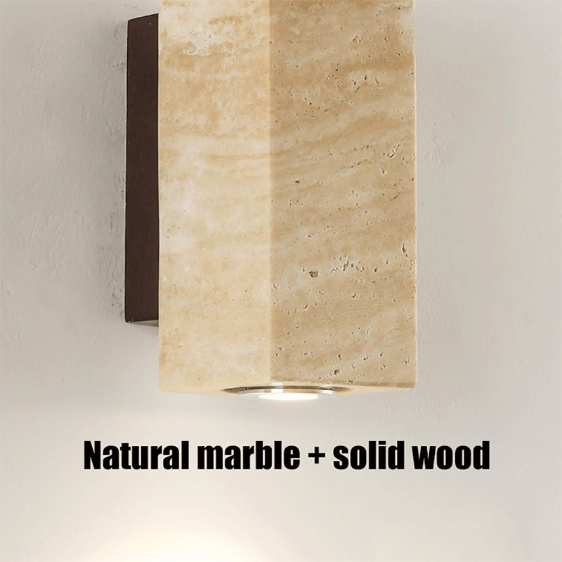 LAMPU DINDING RUANG TAMU CYLINDER LED WALL LIGHT NATURAL STONE MARBLE ...
