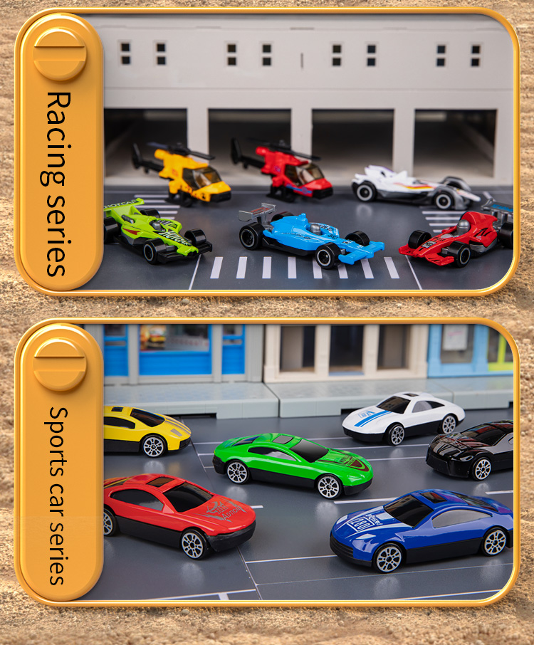 TEMI 6pcs Die Casting Transporter Toy Car Engineering Vehicle Ambulance ...