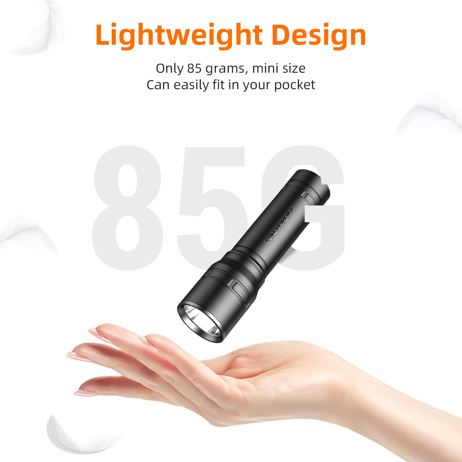 SUPERFIRE S33-A Lampu Suluh Terang LED Rechargeable Torch Light Super Bright Mini Flashlight ...