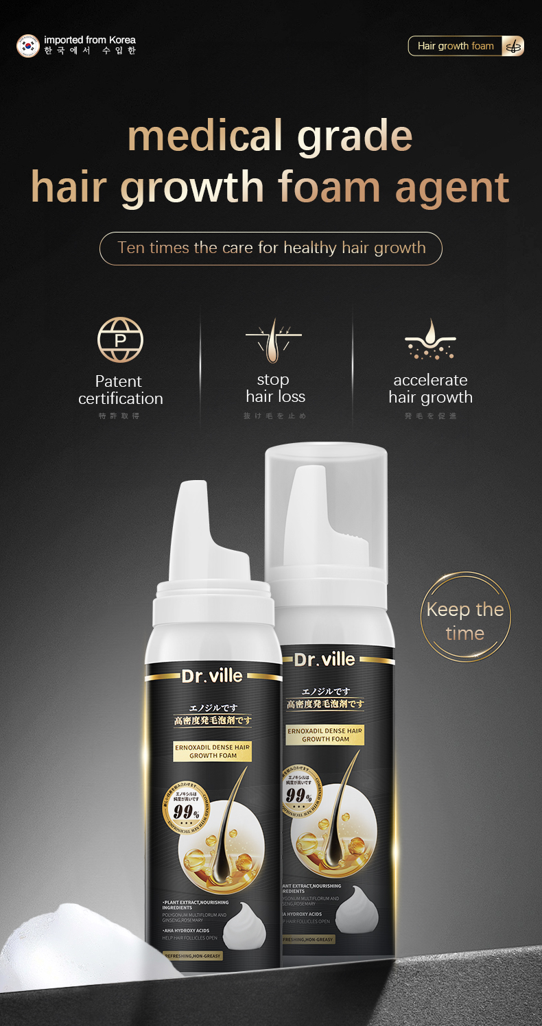 Dr.Ville Hair Growth Serum Foam Hair Tonic Hair Care Treatment Powerful ...