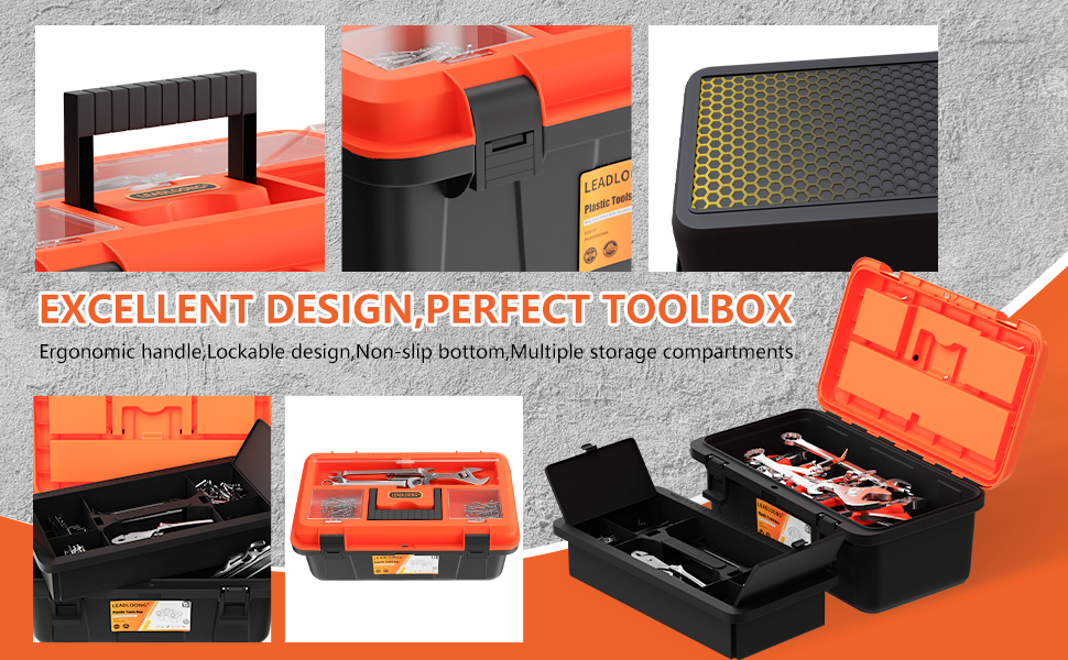 LEADLOONG Durable Toolbox Organizer With Multiple Classification Grids ...