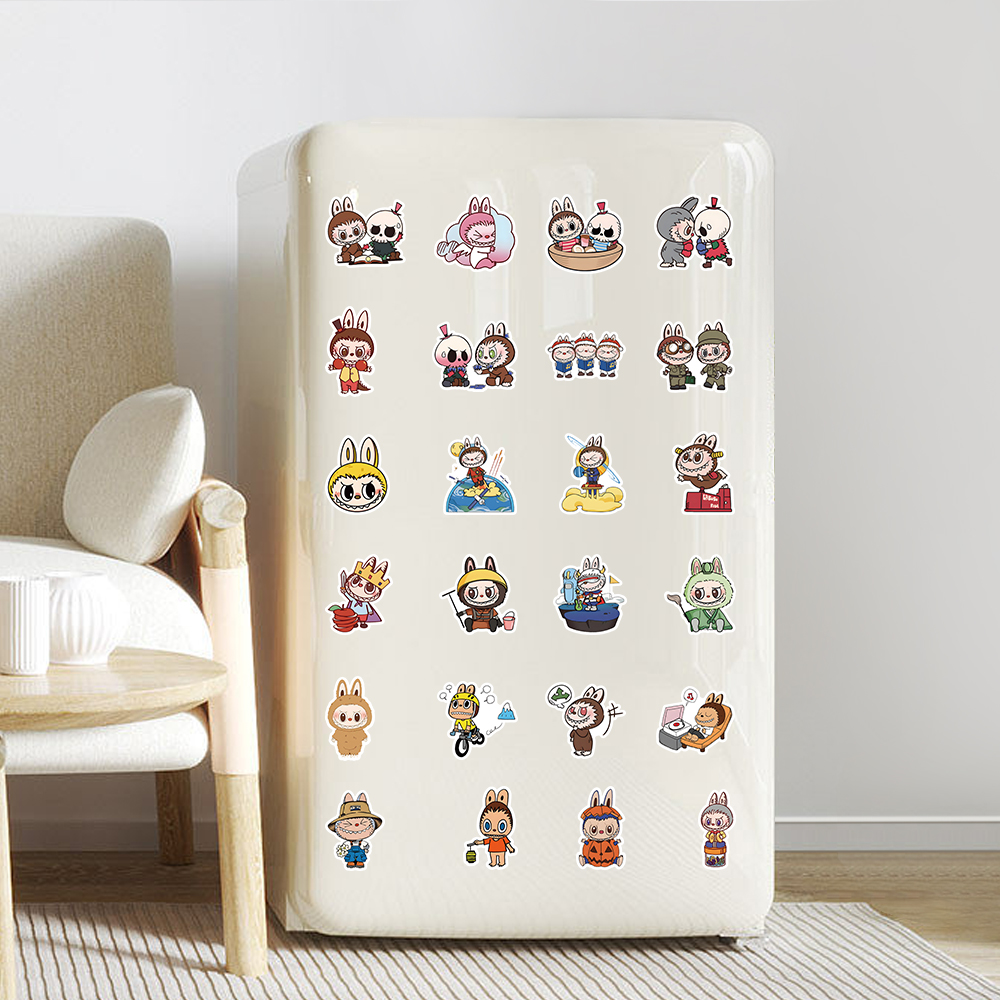 53Pcs Labubu sticker, king of islands, Cartoon, Riman Series Graffiti ...