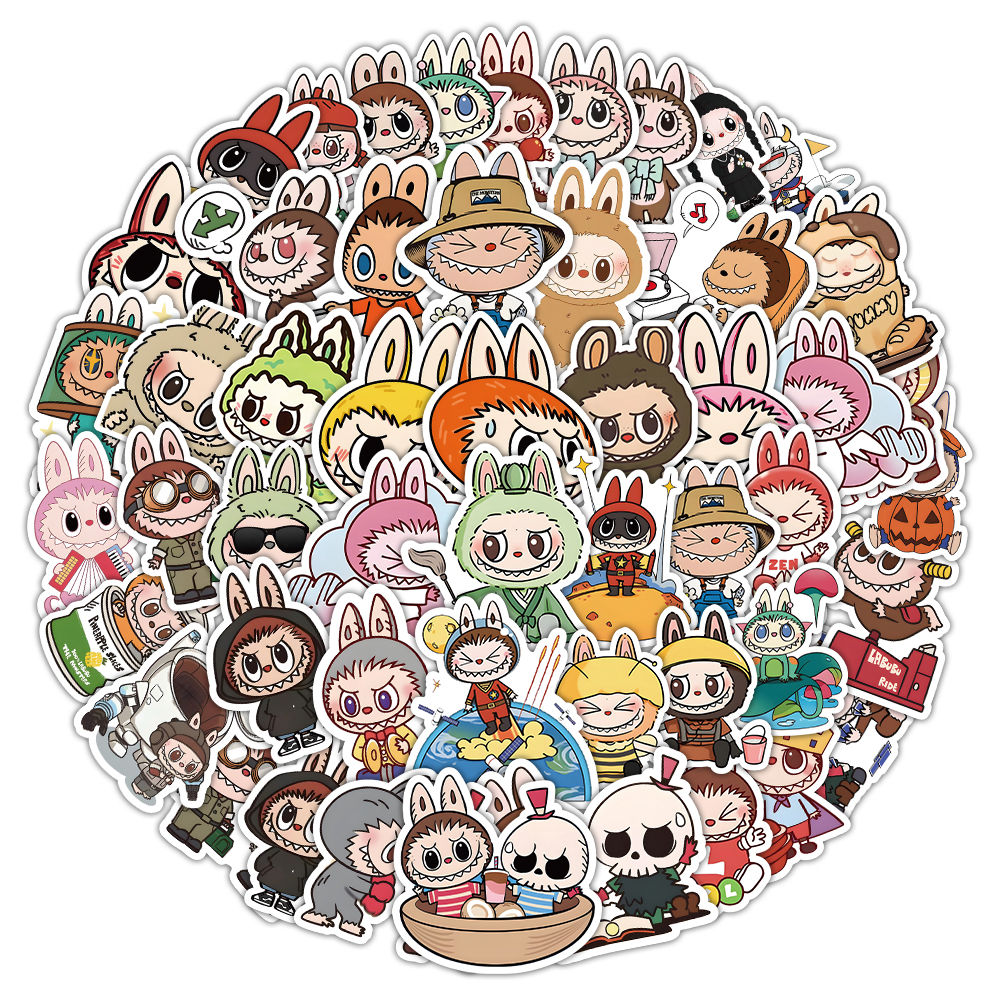 53Pcs Labubu sticker, king of islands, Cartoon, Riman Series Graffiti ...