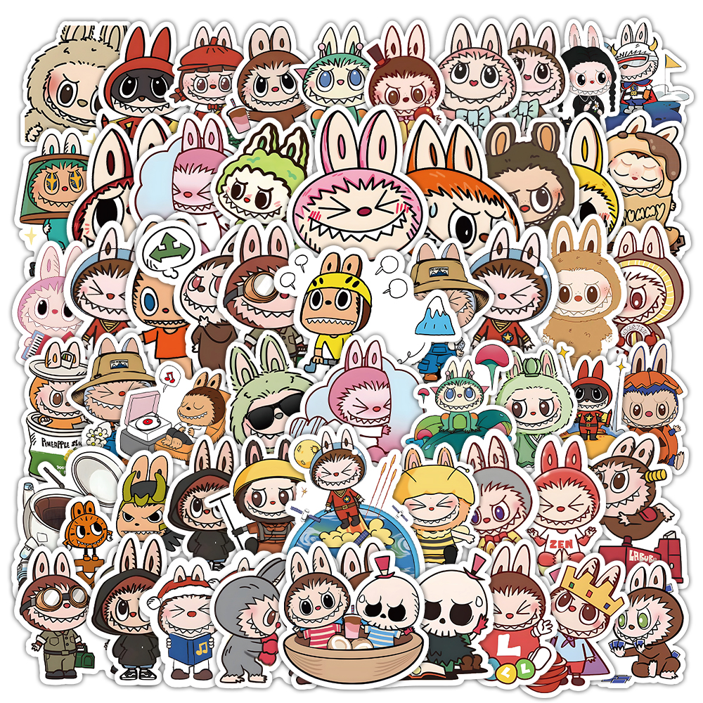 53Pcs Labubu sticker, king of islands, Cartoon, Riman Series Graffiti ...
