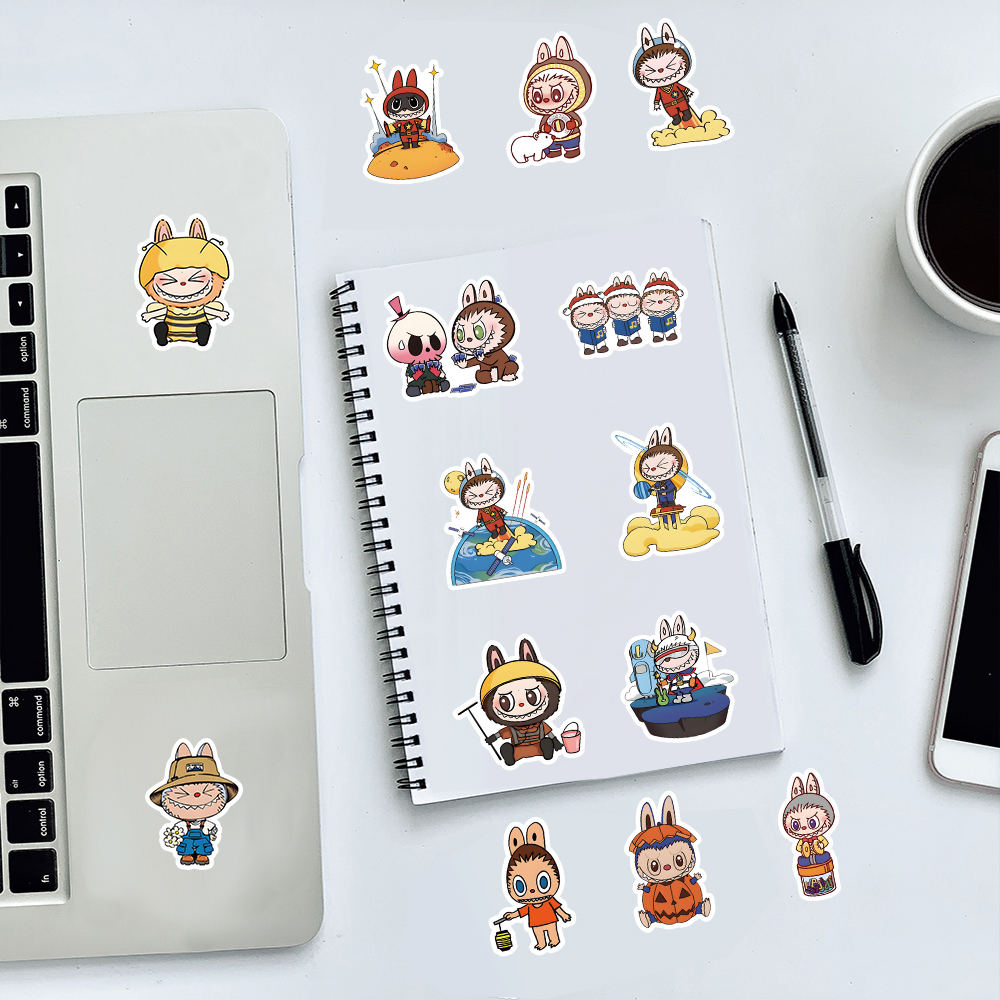 53Pcs Labubu sticker, king of islands, Cartoon, Riman Series Graffiti ...