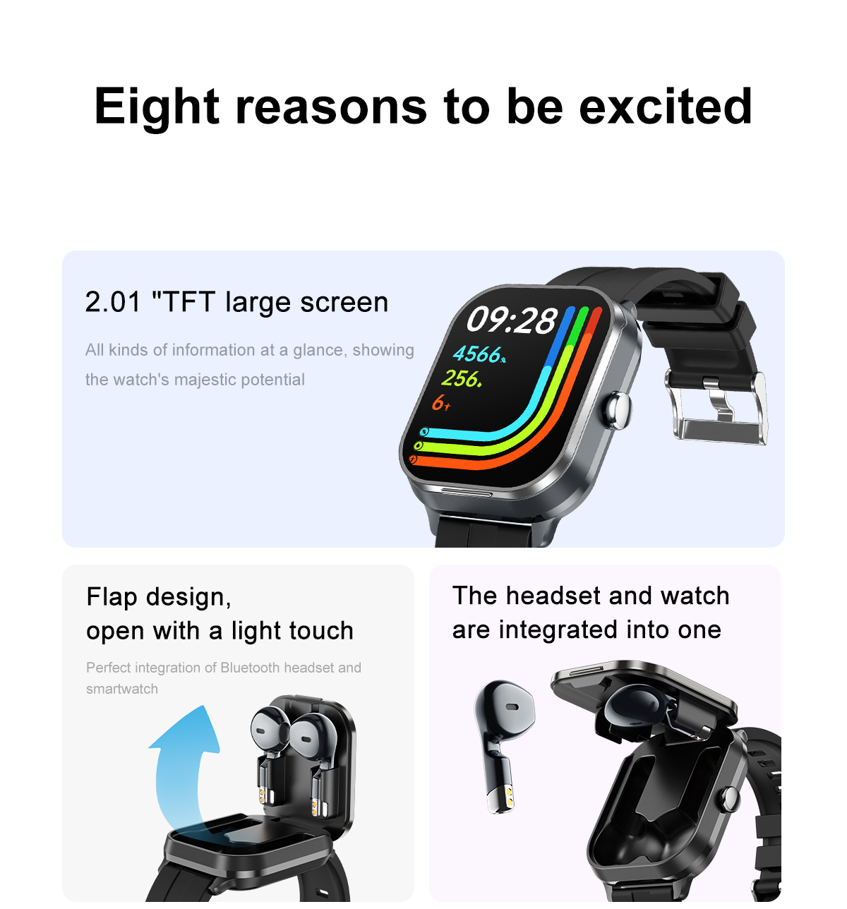 2024 TWS 2in 1 Smartwatch D8 Pro Sport Watch Bluetooth Headset Call Watch Men Health Monitoring ...