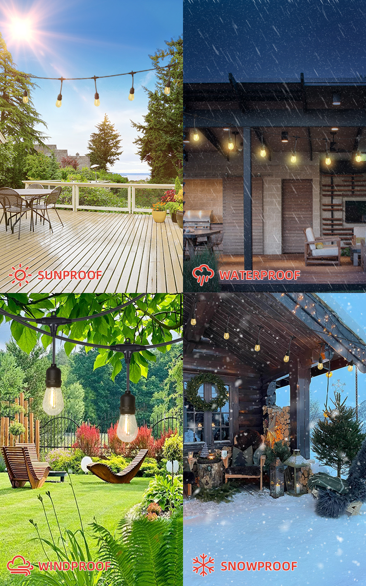 Solar light Outdoor Waterproof Lampu Garden Outdoor Fairy Lights 15M ...