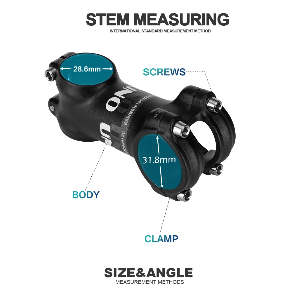 UNO Mountain Bike Stem 7 17 35 Degree Road Bicycle Stems 31.8*60-130mm ...