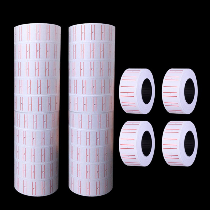 10 Rolls Self-Adhesive Price Label Stickers, Single Row Paper Labels ...