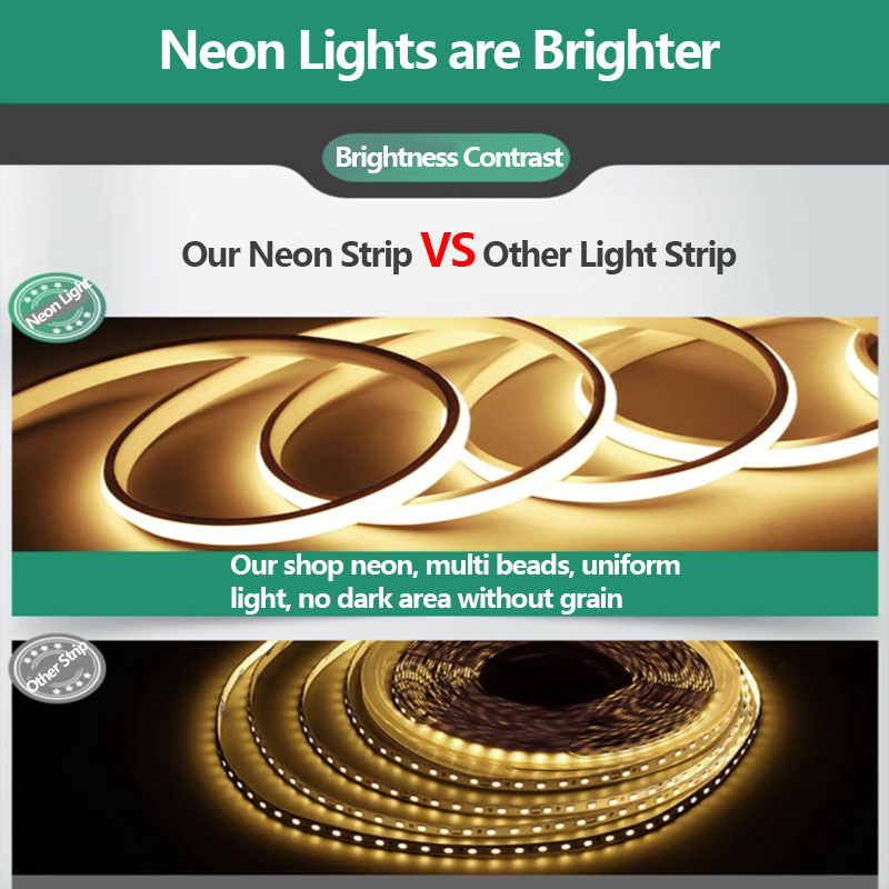 220V LED Neon Light strip with 20M/10M/5M/3M IP65 Anti-flexible Linear ...