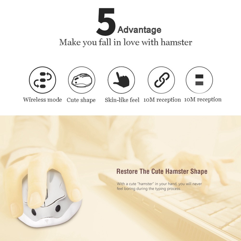 Cute Cartoon Bluetooth Wireless Mouse USB Optical Computer Mini Mouse ...