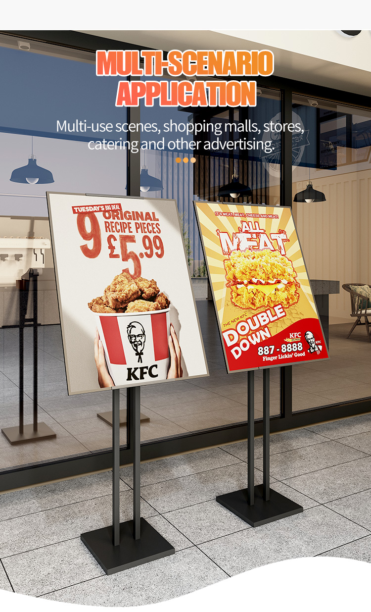 360-degree rotation Adjustable Display Slide Stand Poster Banner Stand ...