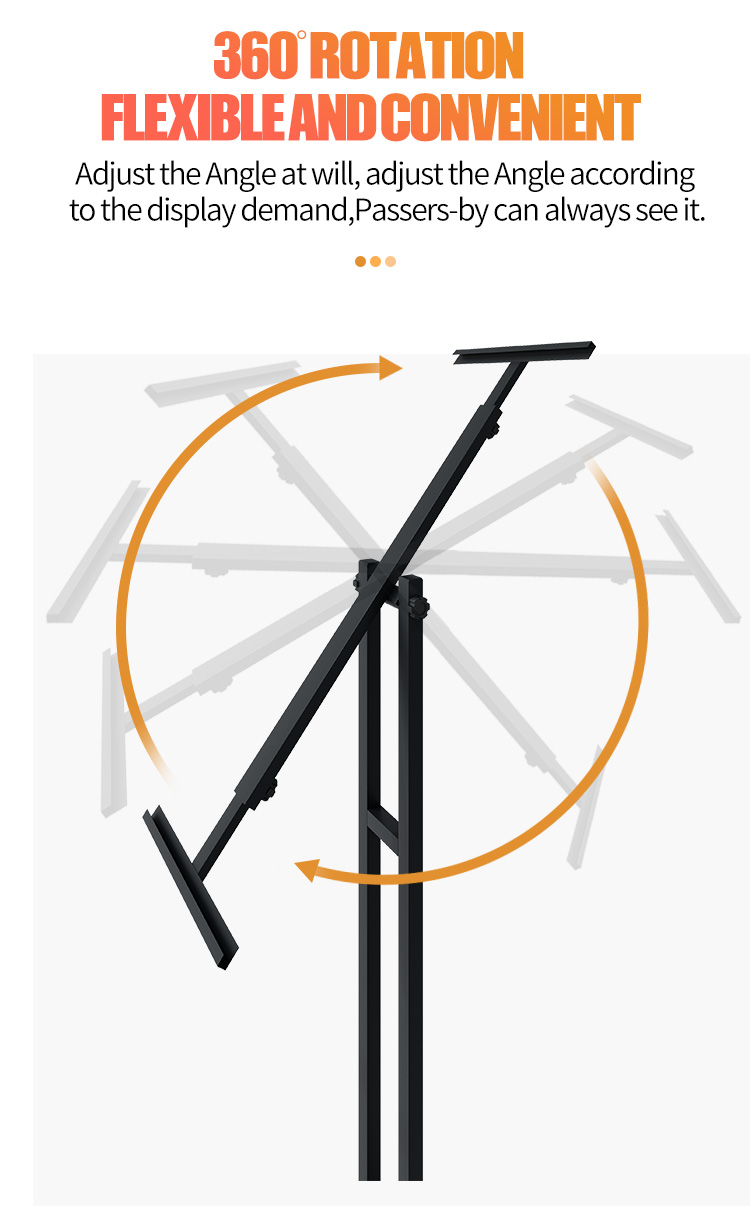 360-degree rotation Adjustable Display Slide Stand Poster Banner Stand ...