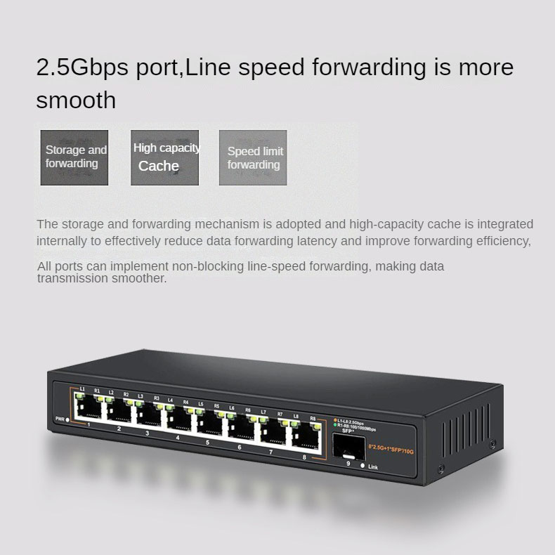 2.5G network switch poe power supply switch 10G SFP 4port 8 port ...