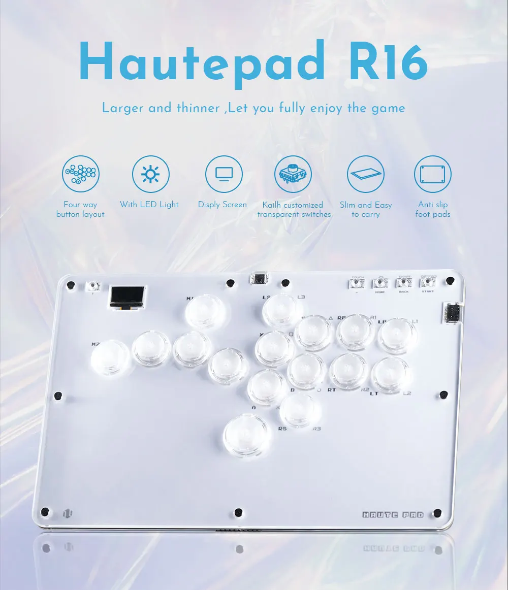 ⭐Haute42 R16 Joystick Arcade Hitbox Controller Button Rim leverless ...