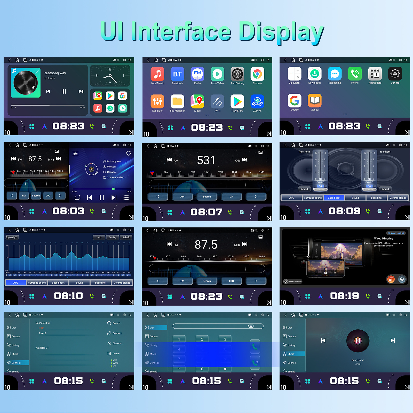 Double Knob hot hit the market!!Octa Core ANDROID PLAYER 10 INCH RAM4 ...