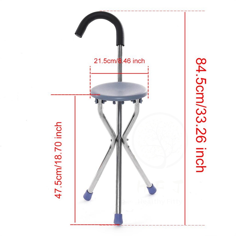 【Fast delivery】Folding Crutches Chair Old Person Booster Stool Walking ...