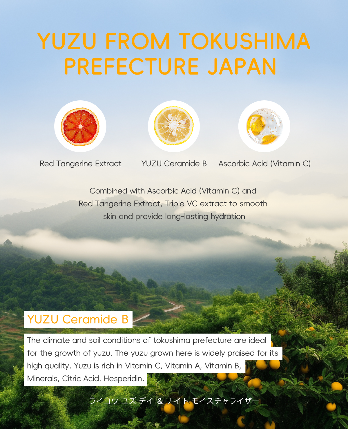 LAIKOU Yuzu Day Night Moisturizer Revitalizing Boost Radiance Face ...