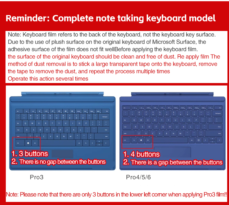 Full Set Protector for Microsoft Surface Go1/Go2/GO3 10.5 Inch Tablet ...