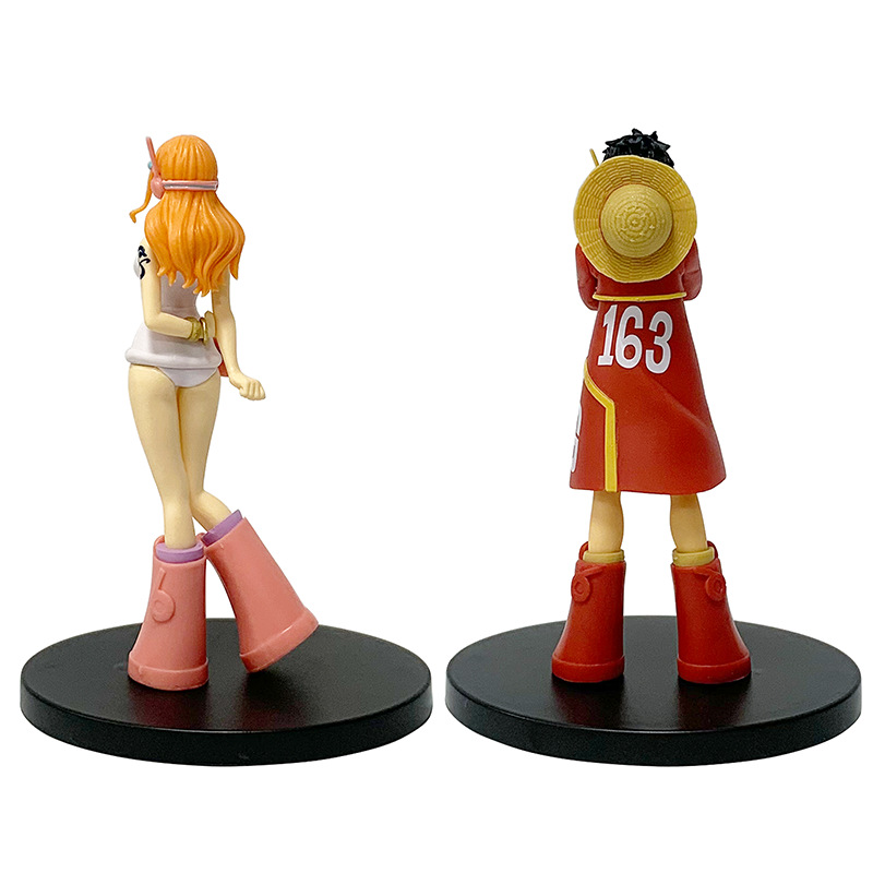 16.5cm Anime One Piece Figure Monkey D Luffy Nami DXF Figure The ...