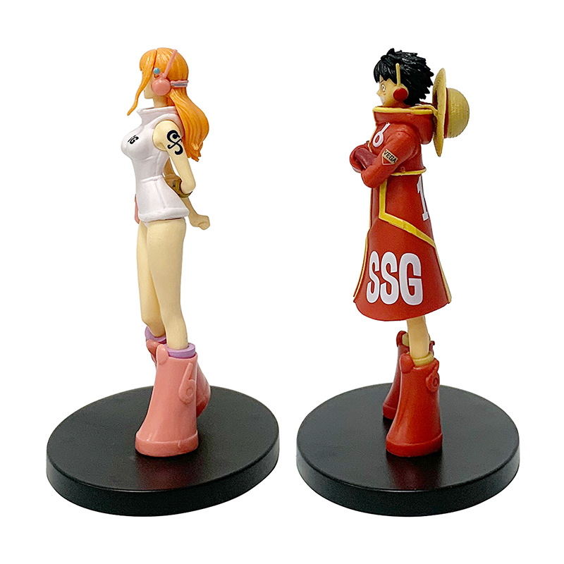 16.5cm Anime One Piece Figure Monkey D Luffy Nami DXF Figure The ...