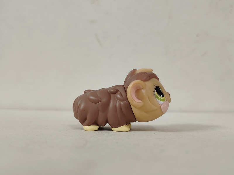 LPS Action Figure littlest pet shop Cream Brown Pig #494 with Green ...