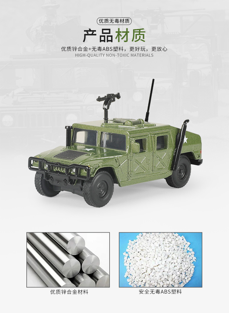 KDW 1/64 Military Model Tactical Jeep Riot Armored Vehicle Type 99 Main ...